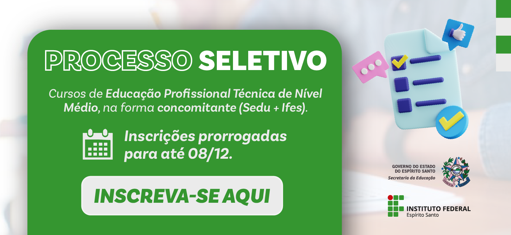 SEDU - Inscrições prorrogadas para cursos de Educação Profissional ...