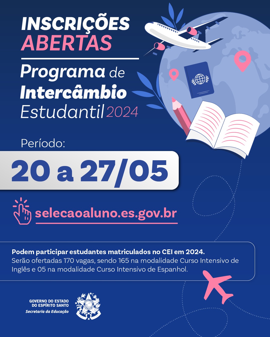 SEDU - Inscrições para programa de Intercâmbio Sedu estão abertas